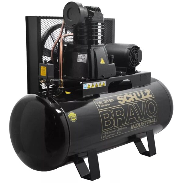 Compressor Schulz Bravo – CSL 20BR/200L 220/380V - Ferramentas Camelo Azul